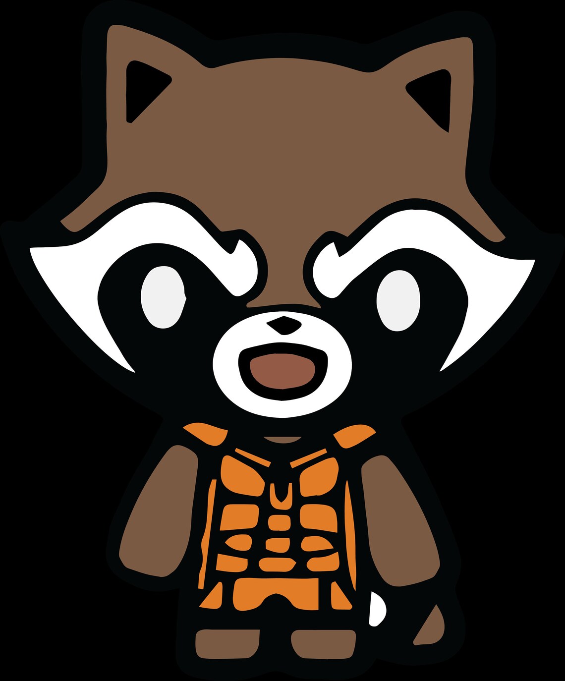 Chibi Rocket Raccoon Color - Digital Download, Instant Download, Svg ...