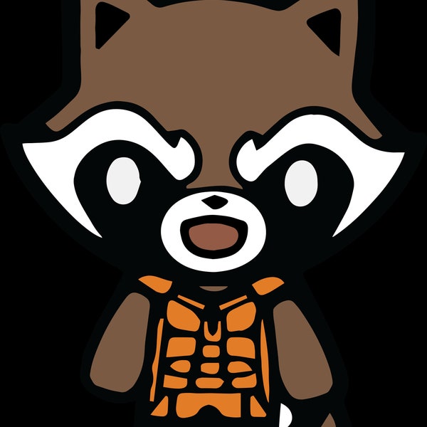 Rocket Raccoon Svg - Etsy