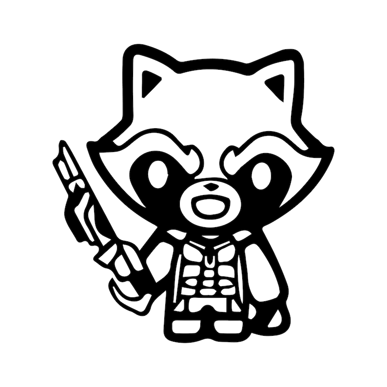 Chibi Rocket Raccoon Digital Download Instant Download - Etsy