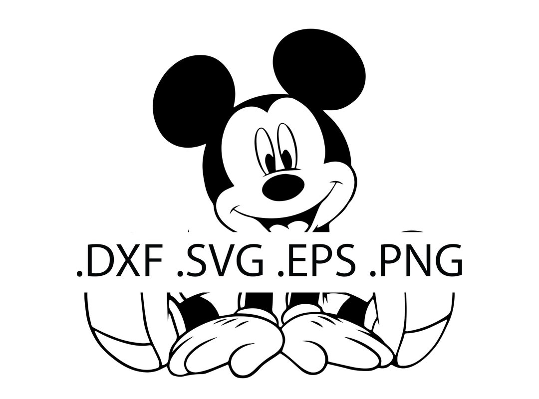 Mickey Mouse Sitting - Digital Download, Instant Download, Svg, Dxf ...