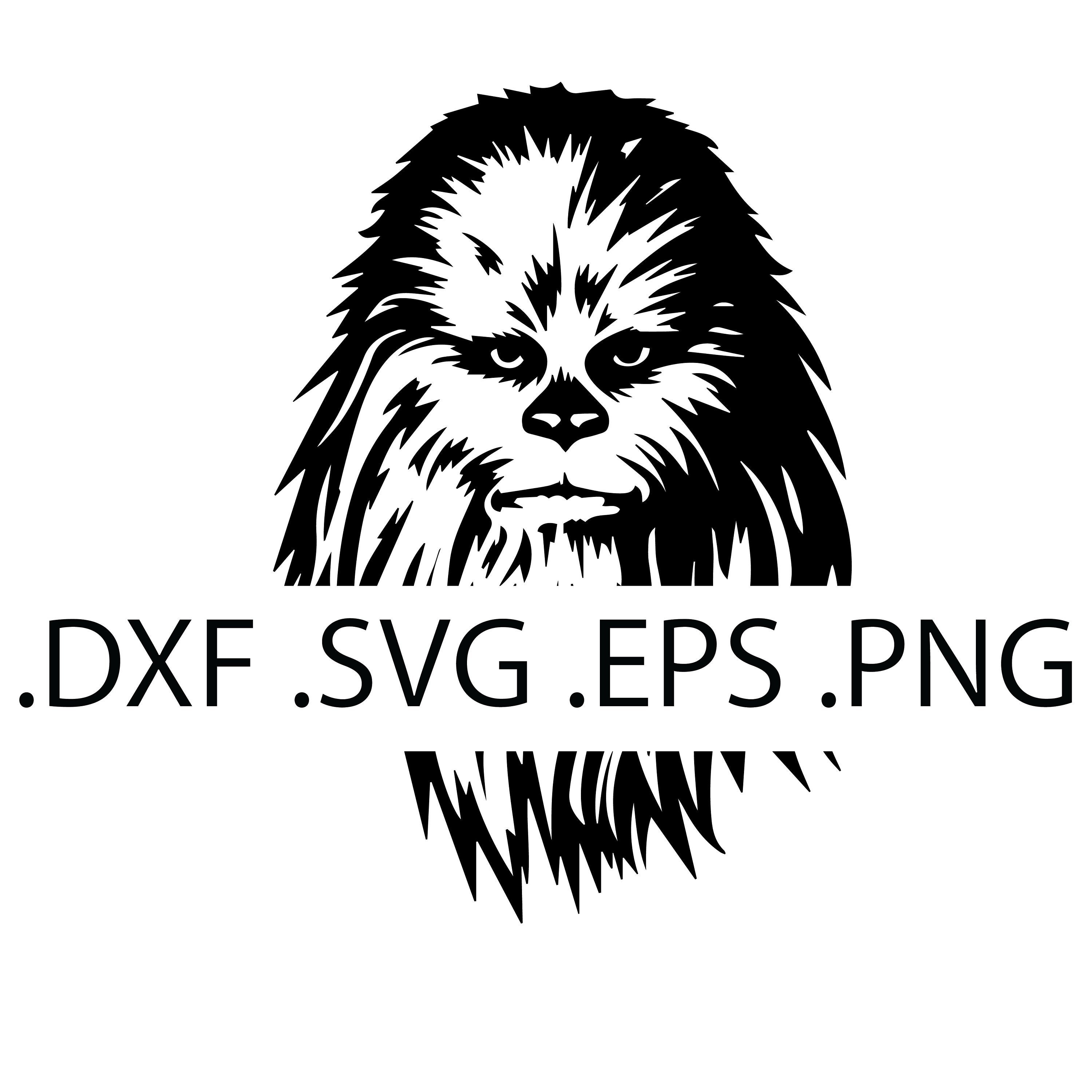Chewbacca - Star Wars - Digital Download, Instant Download, Svg, Dxf ...