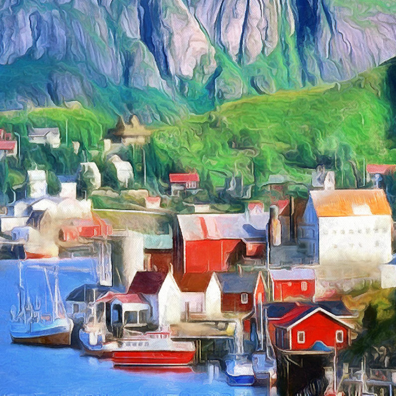 Lofoten Print on Canvas, Lofoten Wall Art, Norway Poster, Norway Print ...