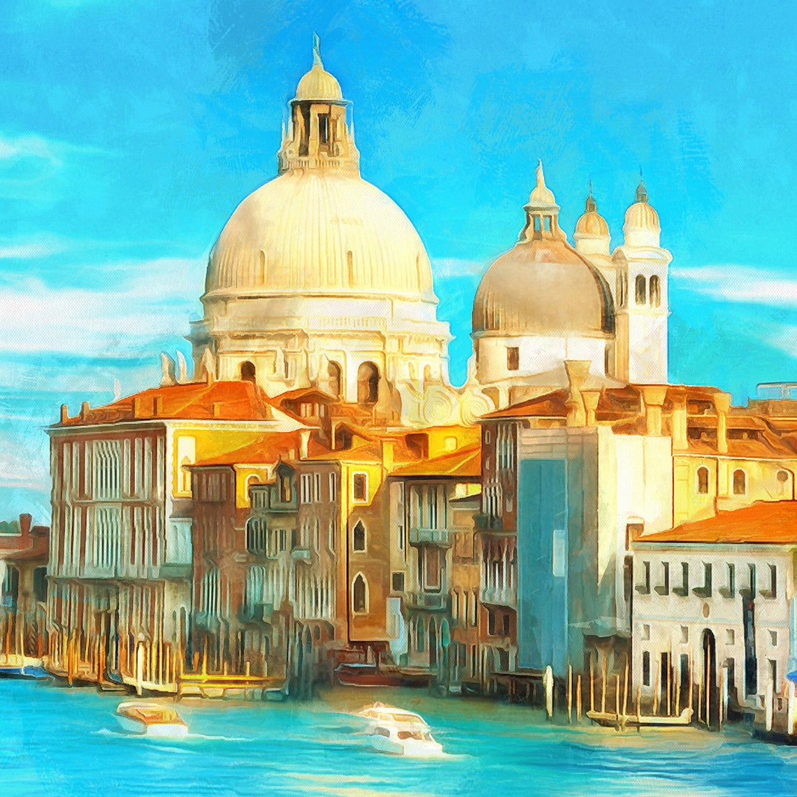 Venice Grand Canal Canvas Large Painting Romantic Poster - Etsy
