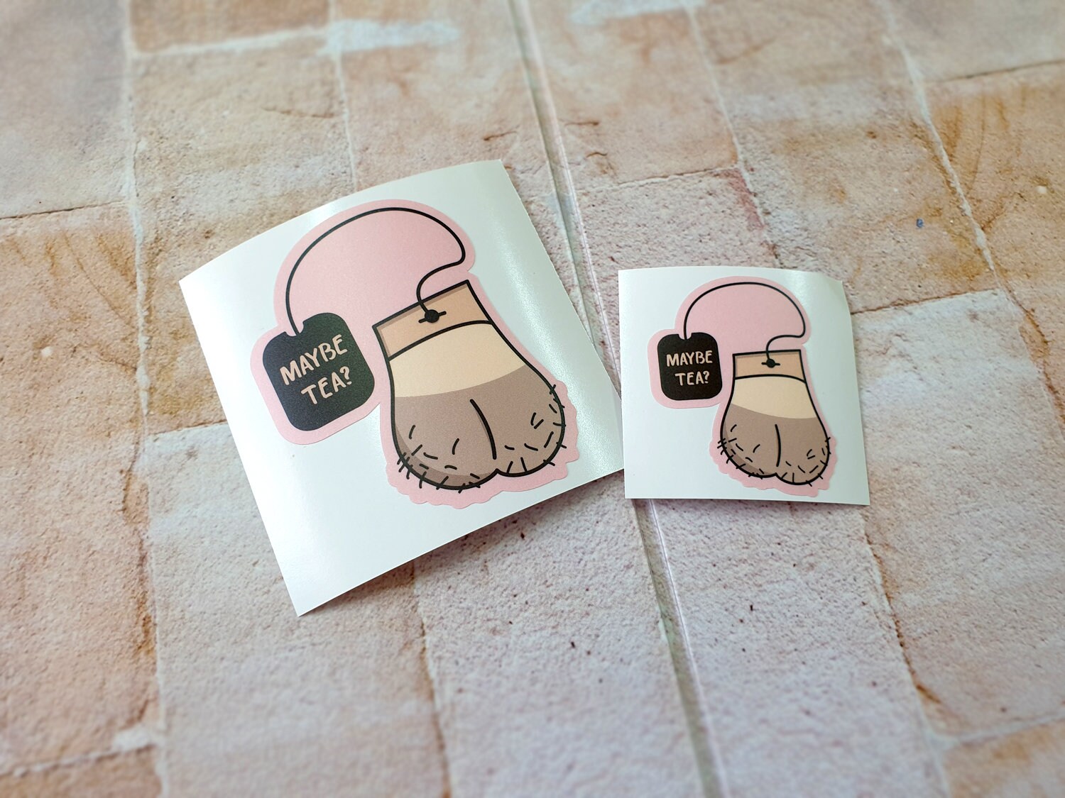 Tea Bag Sticker Testicles Nuts Vinyl Sticker Laptop Ballsack - Etsy