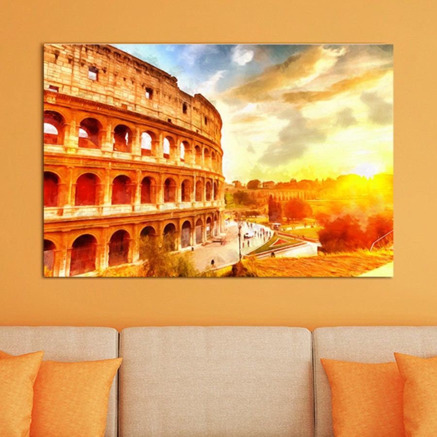 Coliseum Print on Canvas, Large Art Painting, Colosseum Wall Art ...
