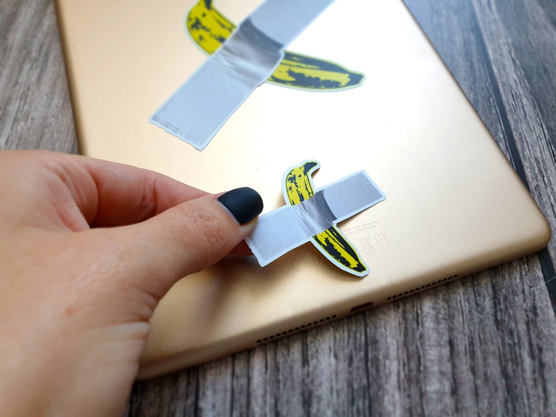 Banana Taped to the Wall Vinyl Sticker Pack Set of 3 Pcs - Etsy