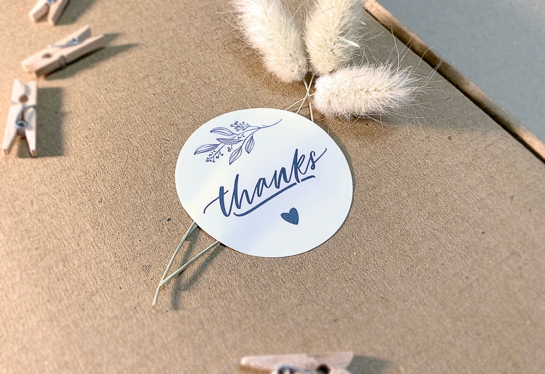 Tender WATERPROOF Thank You Sticker Pack, Adhesive Label for Order ...