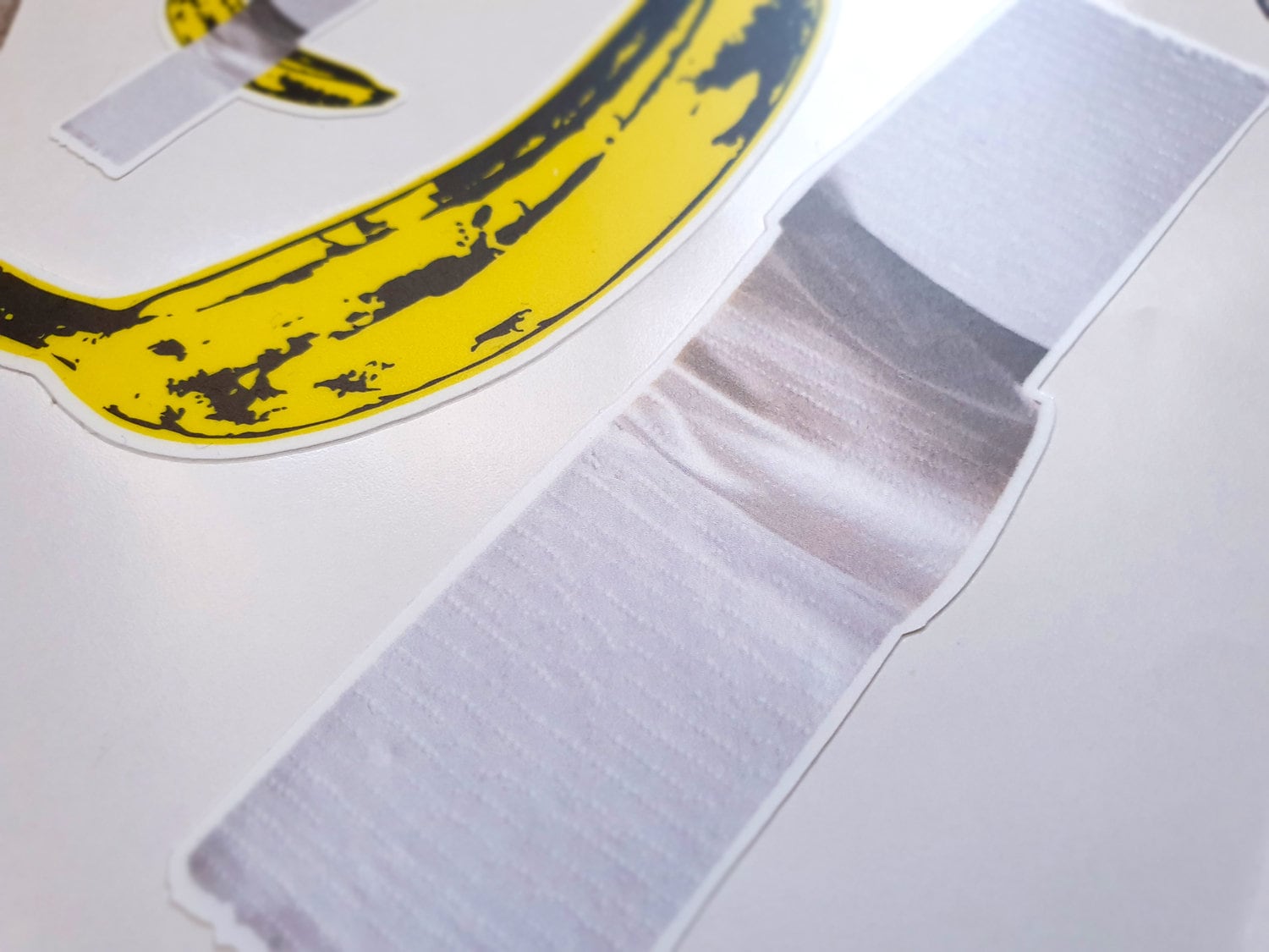 Banana Taped to the Wall, Vinyl Sticker Pack, Set of 3 Pcs, Modern Art ...