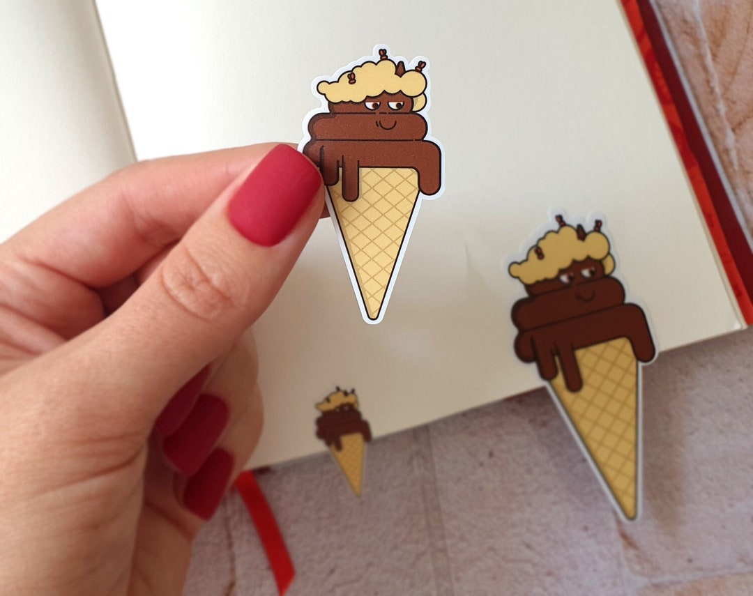 Poop Ice Cream Poop Emoji Stickers Vinyl Sticker Pack Set - Etsy