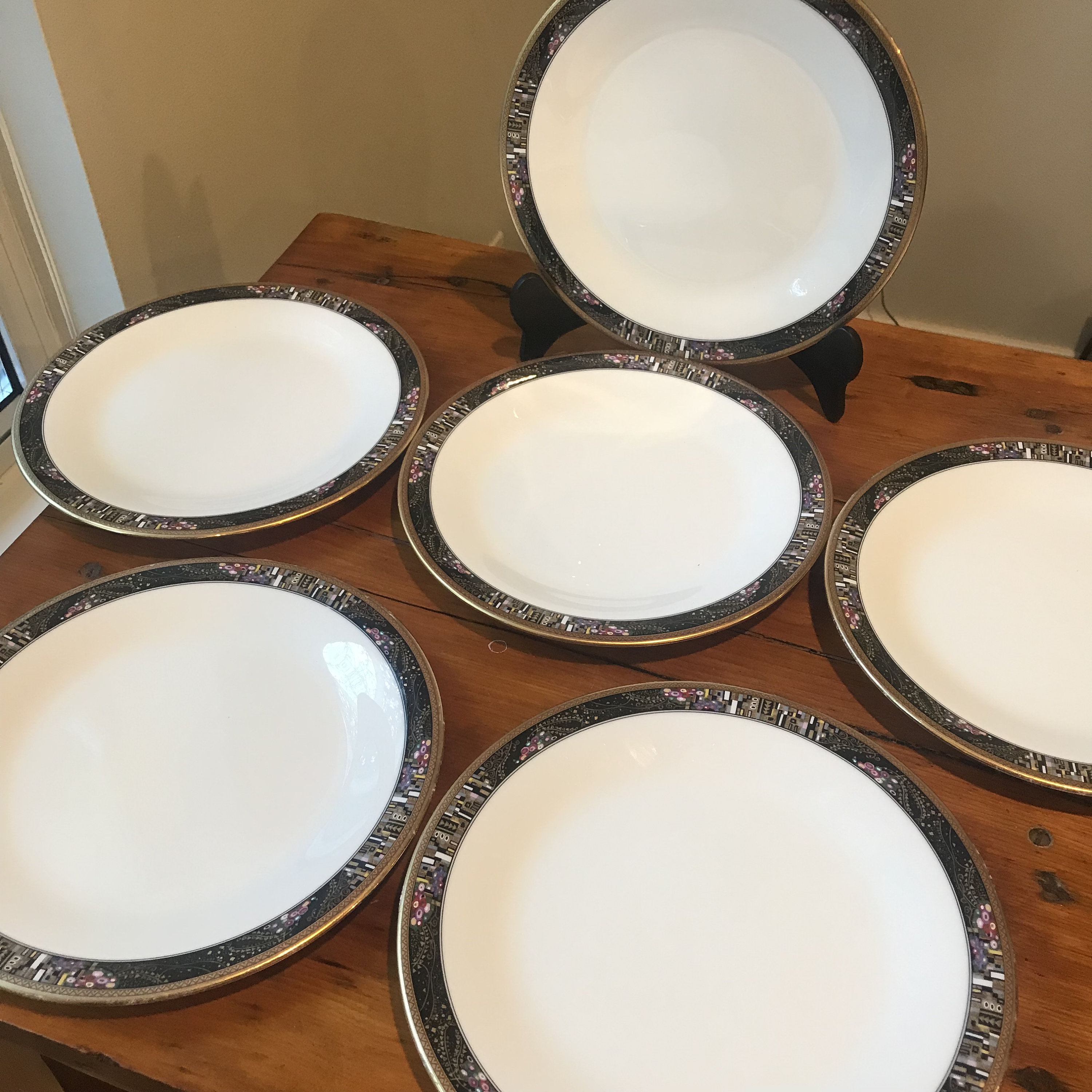Set of 6 Vintage Mikasa Fine Bone China Japan Side Plates in royal ...