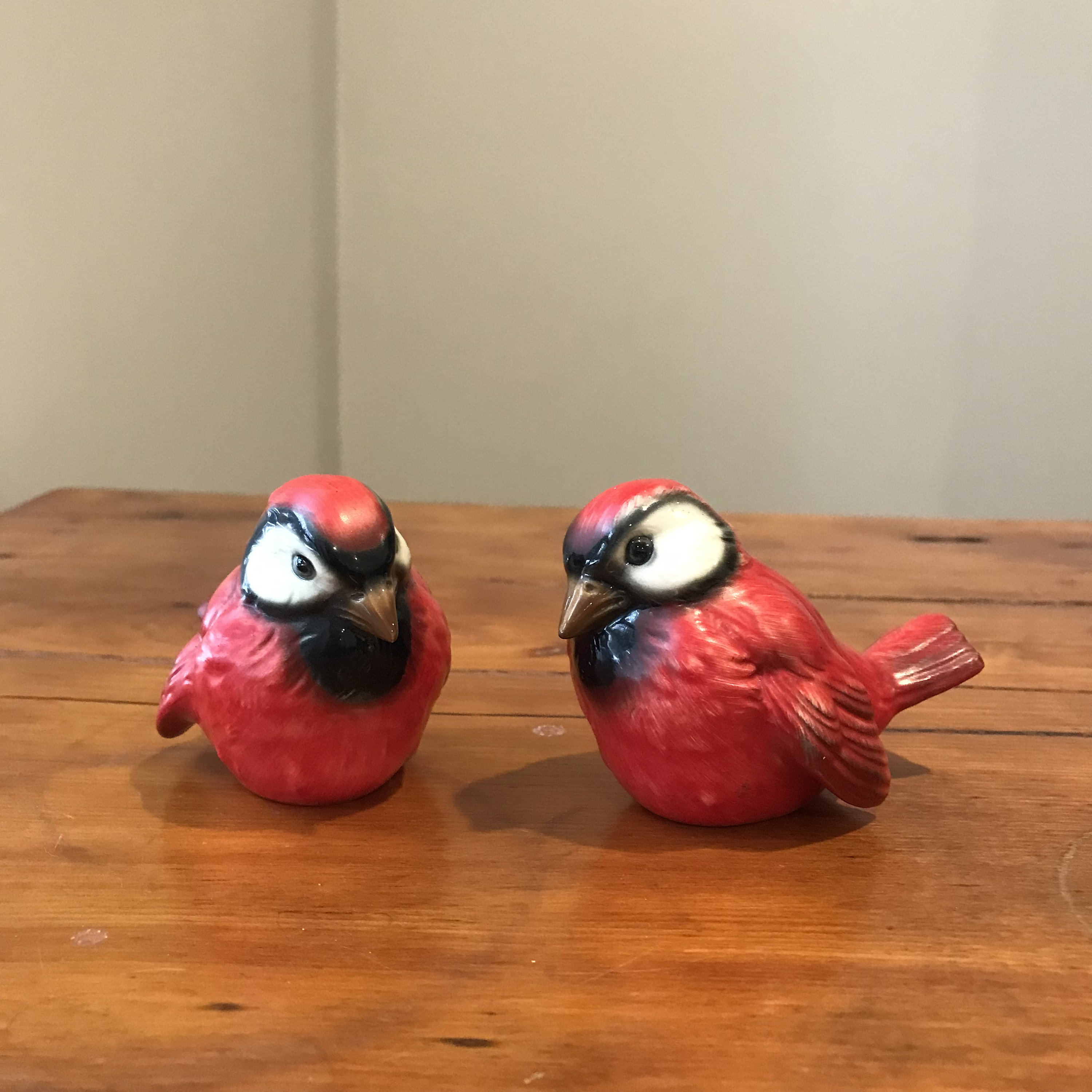 Pair Goebel Germany Porcelain Red Sparrow Birds Figurines, Gift Bird ...