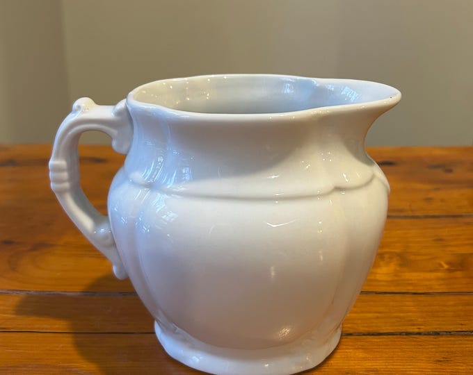 Vintage White Ironstone Small Pitcher by Two’s Company, Farmhouse ...