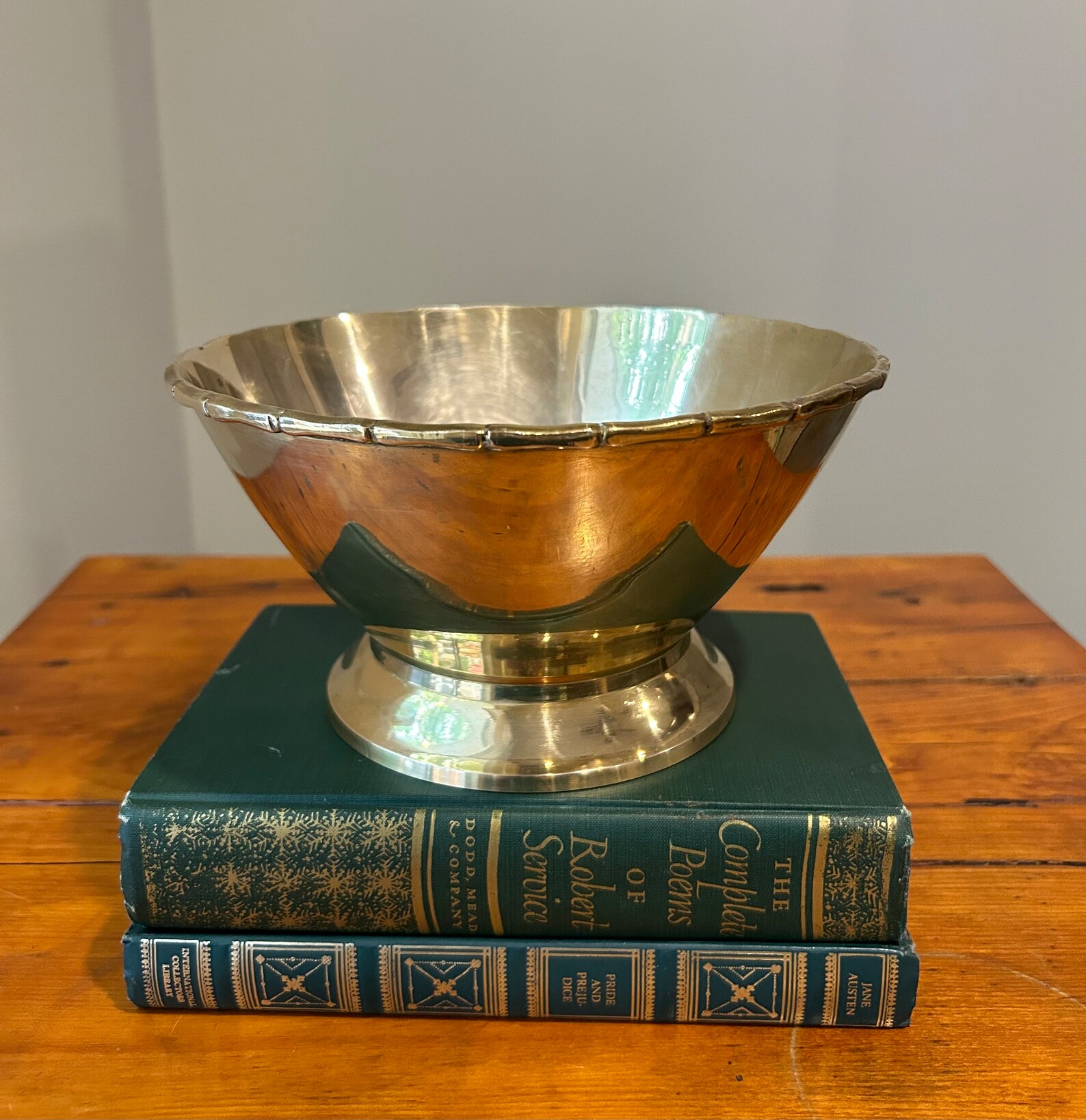 Vintage Solid Brass Bowl, Mid Century Brass Decor, Gold Decor, Brass ...