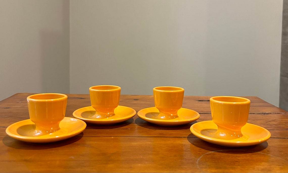 Vintage Emsa Orange Melamine Egg Cups, West Germany, Mid Century Modern ...