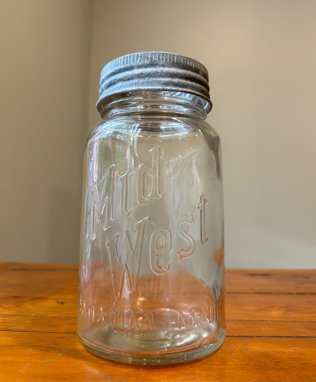 Antique Mid West Fruit Canning Jar, Canadian Preserve Jar, Collectable ...