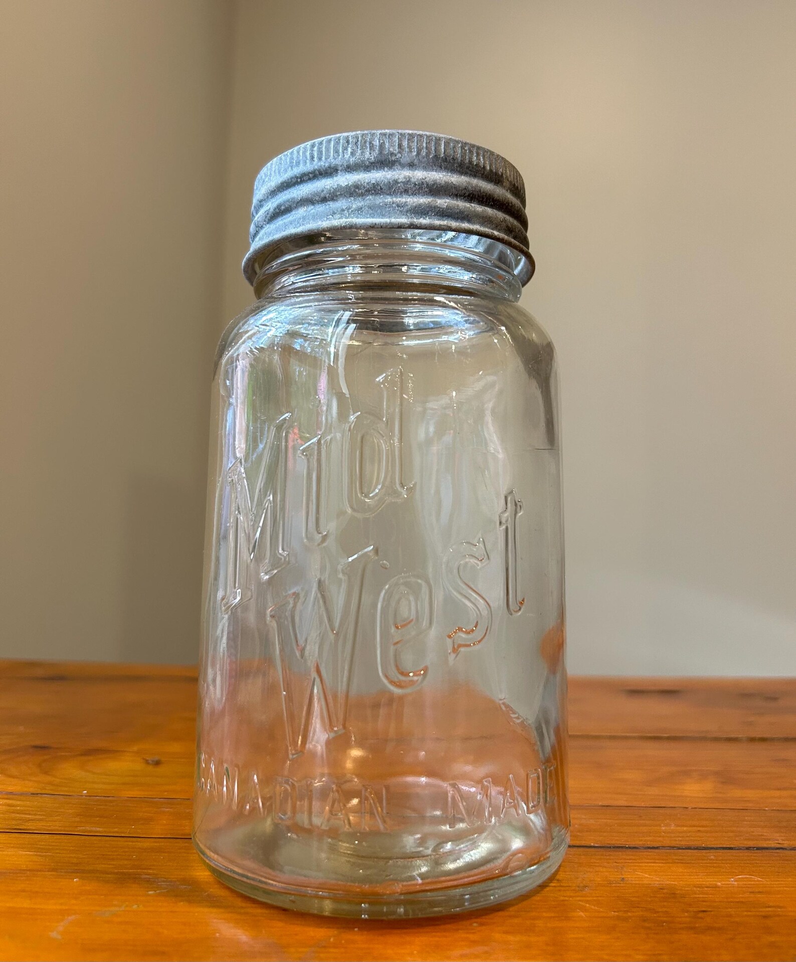 Antique Mid West Fruit Canning Jar, Canadian Preserve Jar, Collectable ...