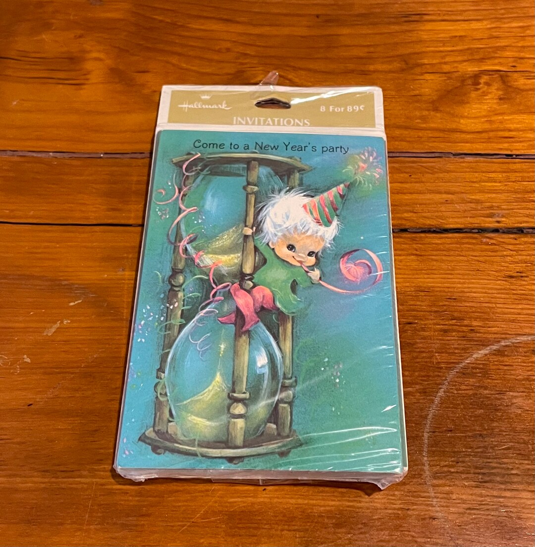 Vintage Hallmark New Years Eve Party Invitations New in Package, NOS ...