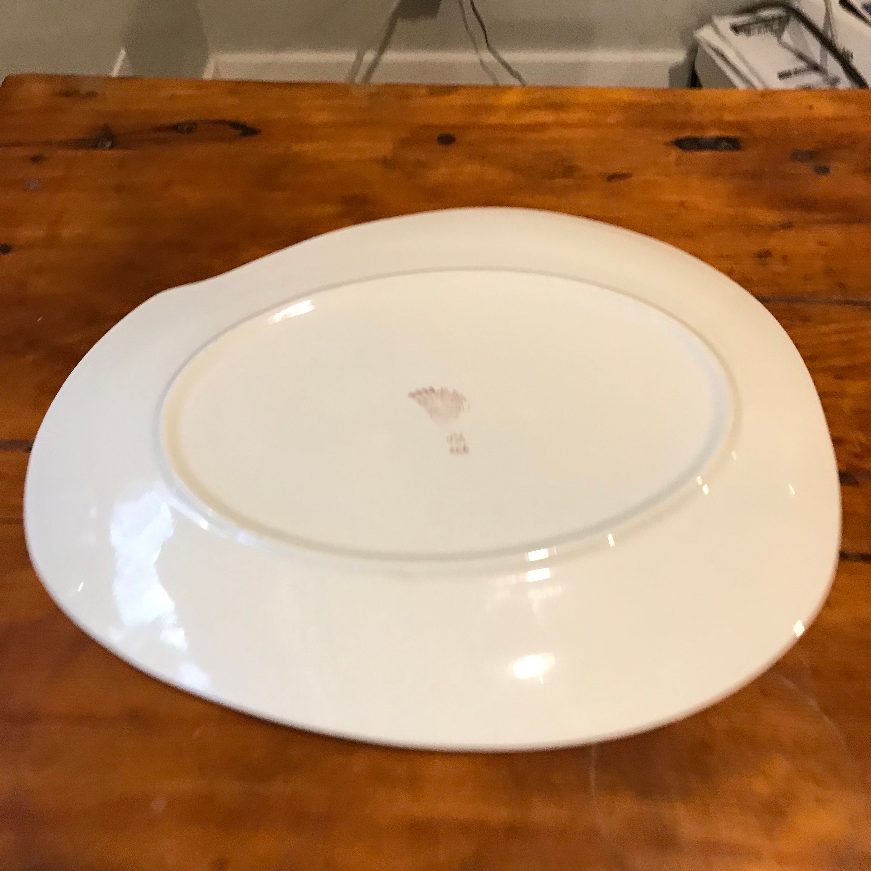 Vintage Red Wing Pottery Platter Driftwood Blue Flower Pattern - Etsy