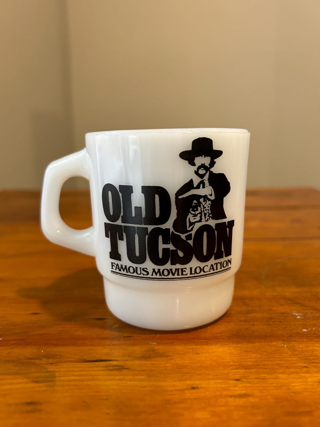 Vintage Anchor Hocking USA Glass Milk Glass ‘old Tucson’ Mug, Unique ...