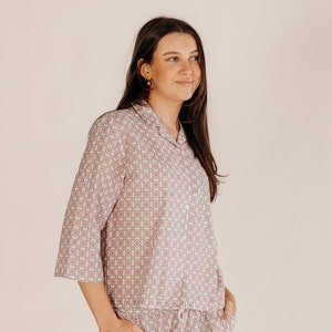 Organic Cotton Pyjama Set,super Soft Lightweight Cotton Pjs,cropped Leg ...