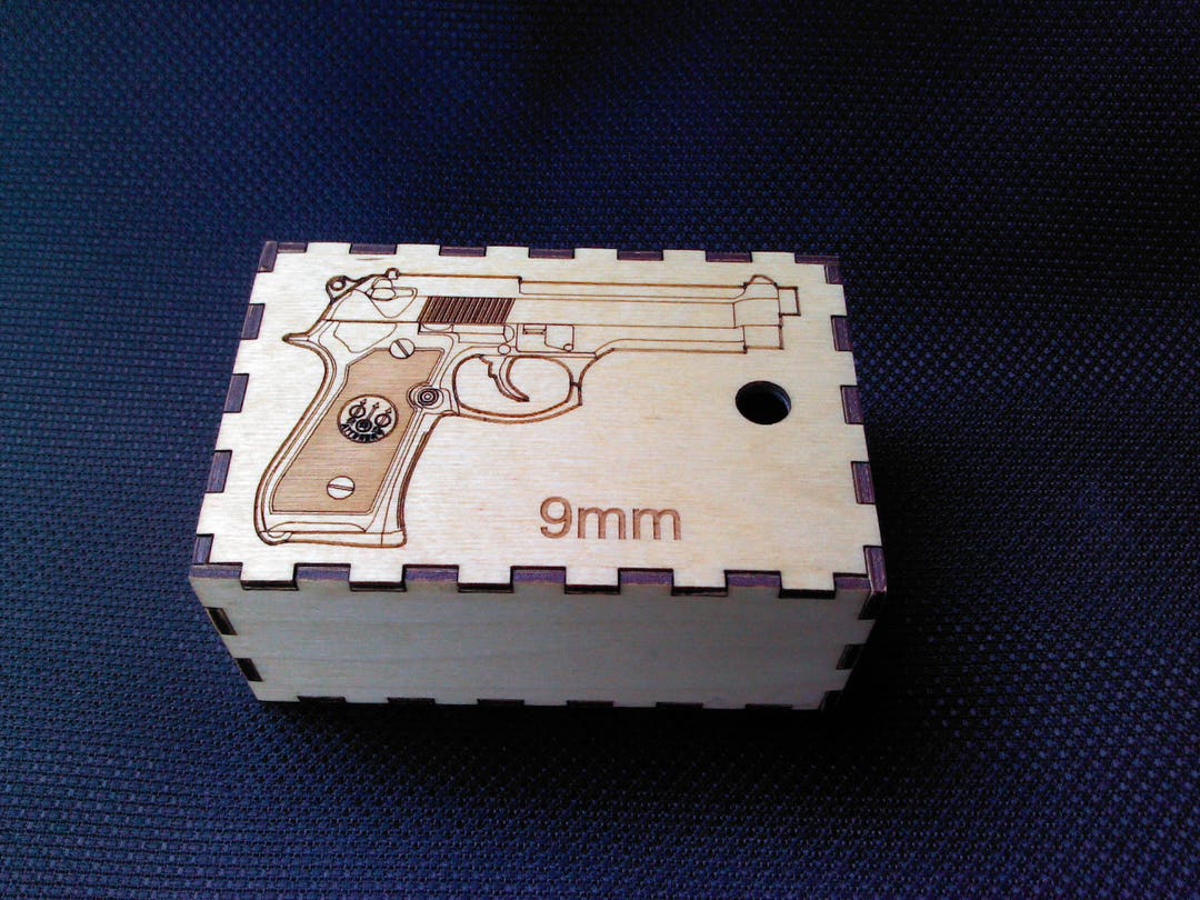 Ammo Box 9MM Caliber Pistol Wooden - 25 Round - Etsy