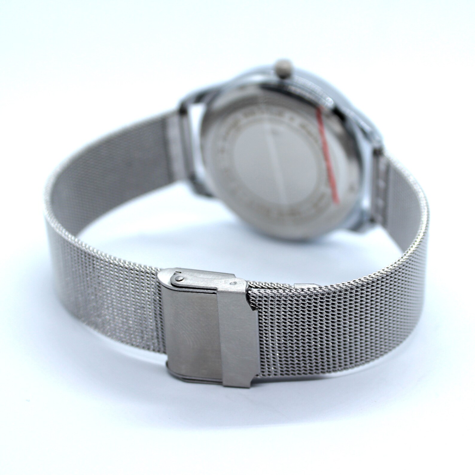 Glossy Minimalist Quartz Watches With Silver Shiny Dial Without Digits ...