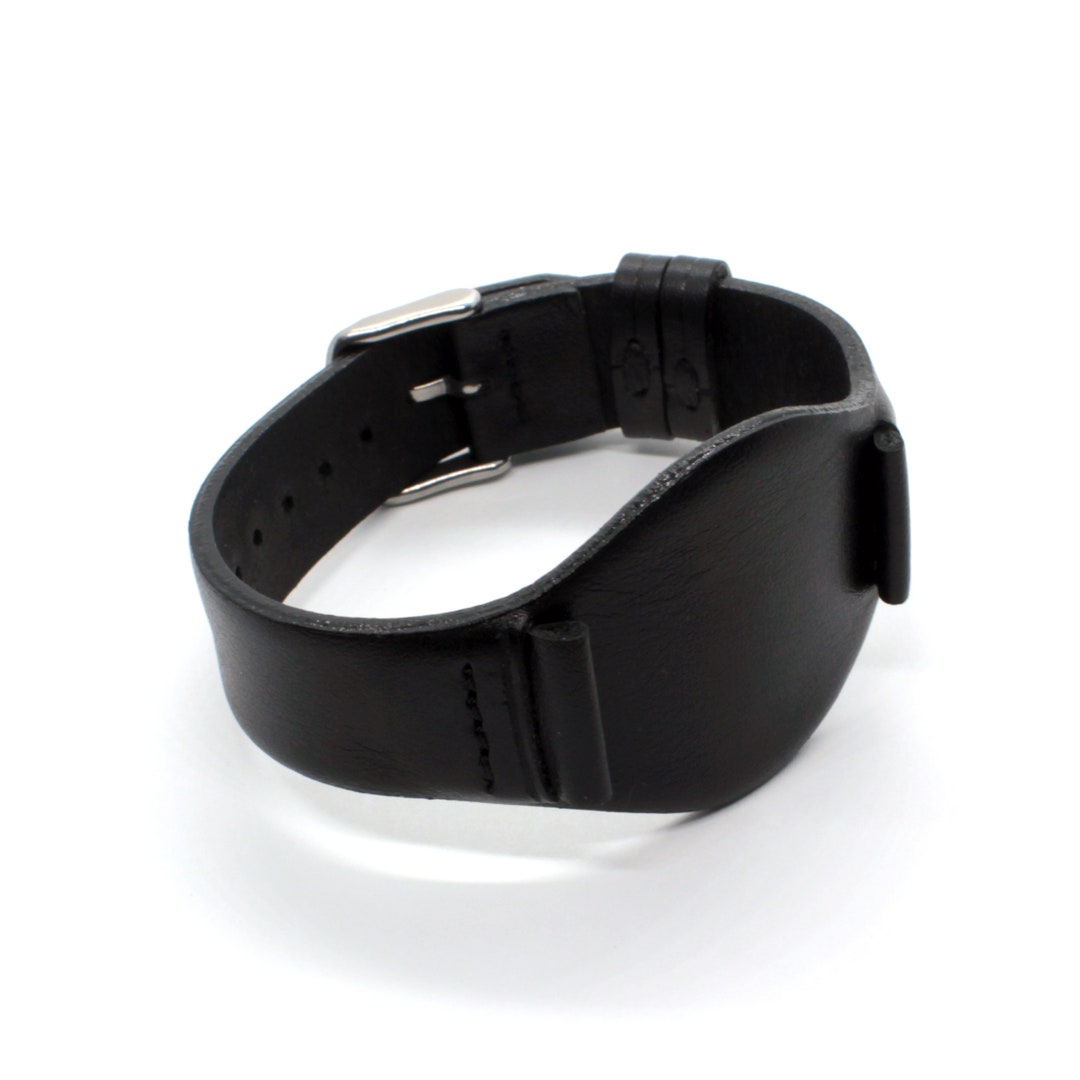 Cobra SE Glossy Black Leather Watch Strap: 16mm 18mm Minimalist Design ...