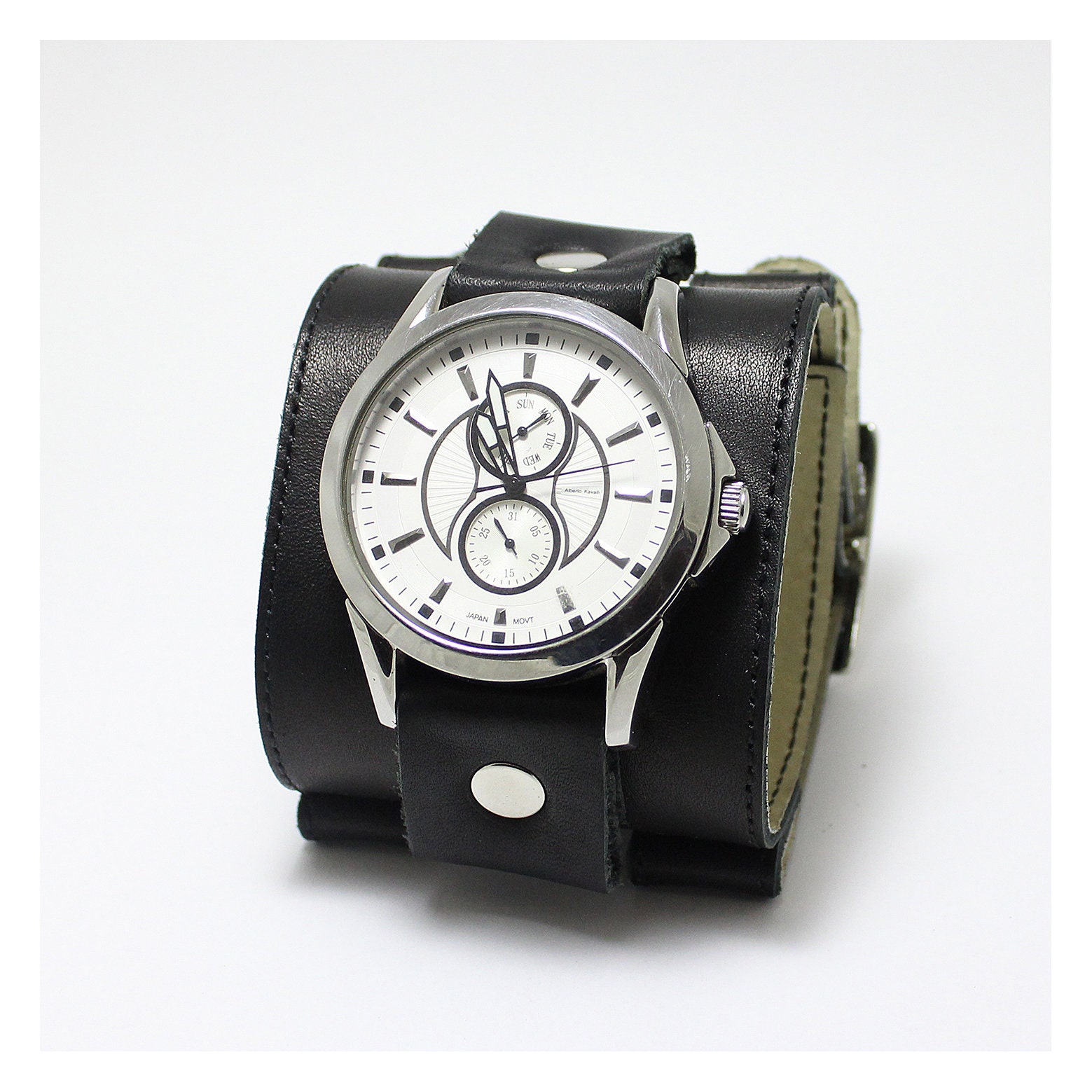 Johnny Depp Style Double Buckled Leather Wrist Cuff Bracelet - Etsy