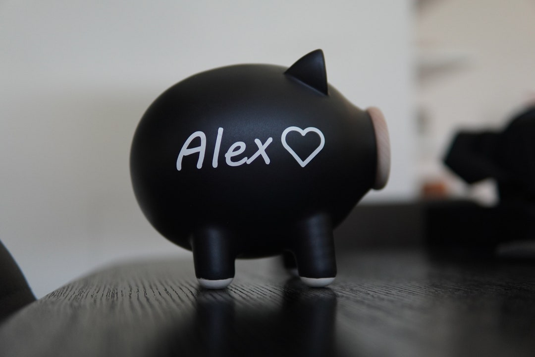 Personalized Ceramic Piggy Bank, Custom Name Coin Bank, Kids & Adults ...