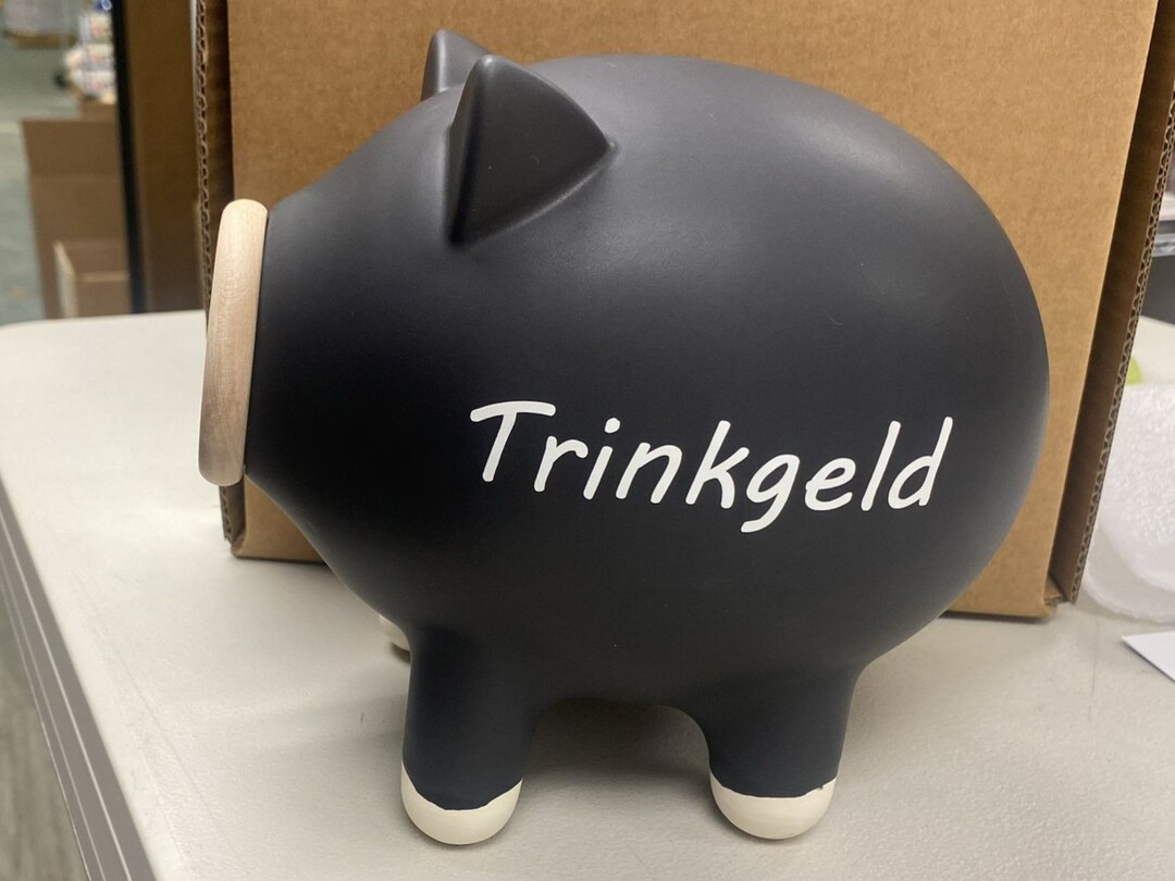 Personalized Piggy Bank, Adult Ceramic Coin Bank, Modern Saving Box for ...