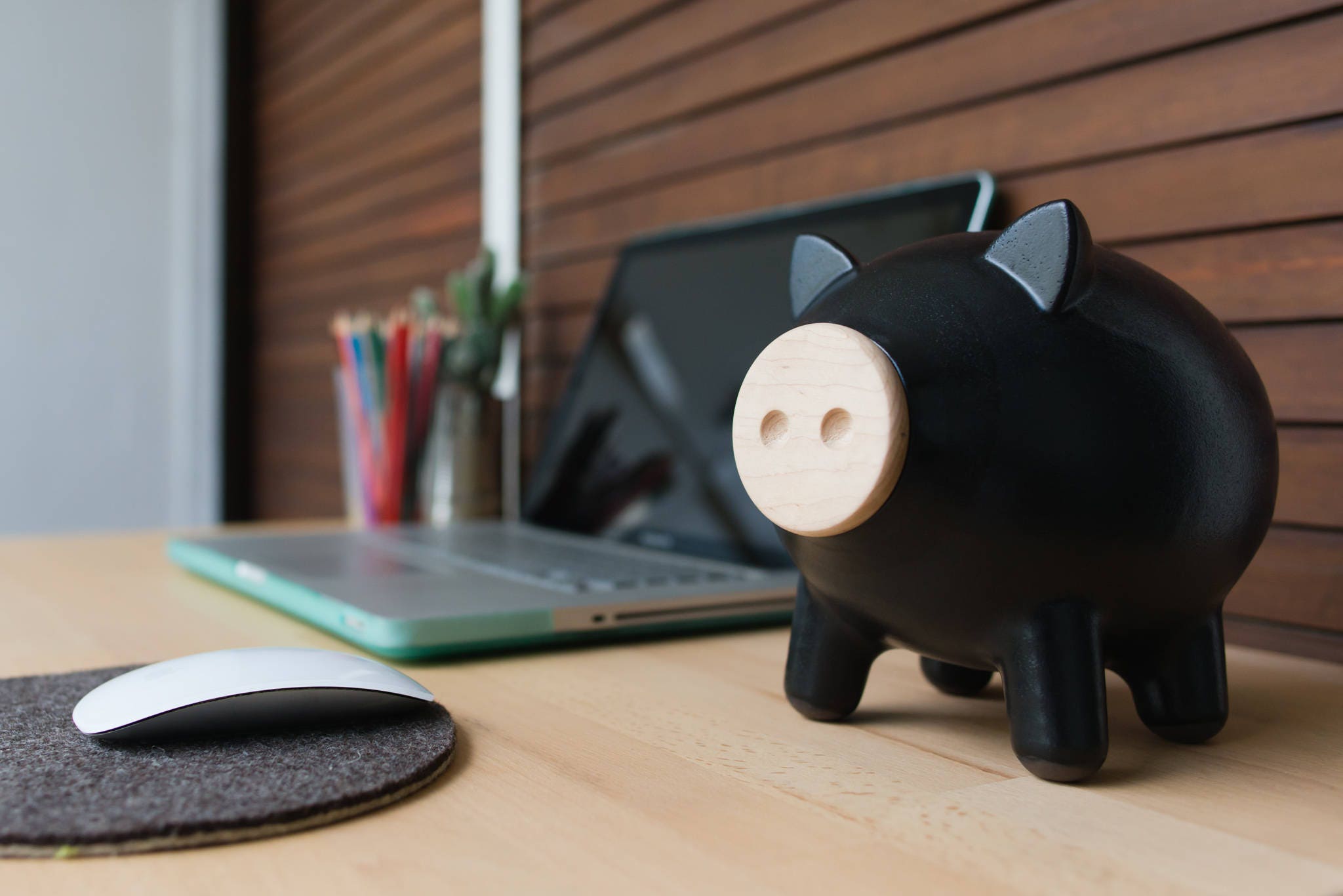 Black Piggy Bank Office Bank Money Bank Adult Piggy Bank - Etsy