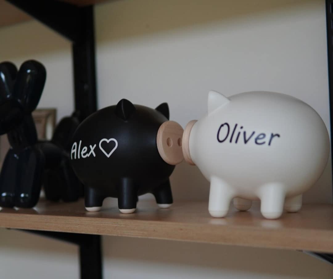 Personalized Piggy Bank Ceramic Piggy Bank Custom Coin Bank - Etsy