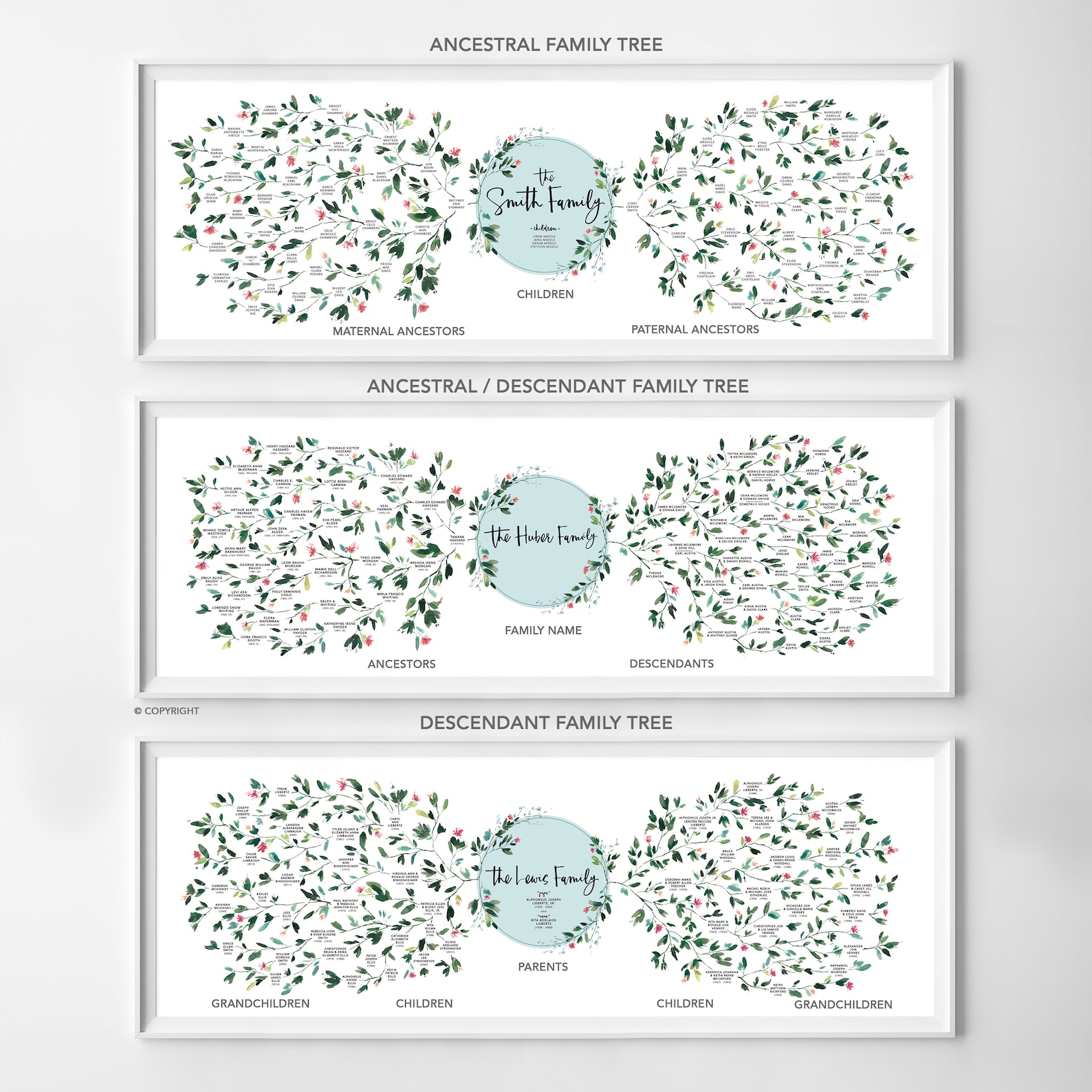 Custom Family Tree, Family Tree Print, Family History, Family Tree ...