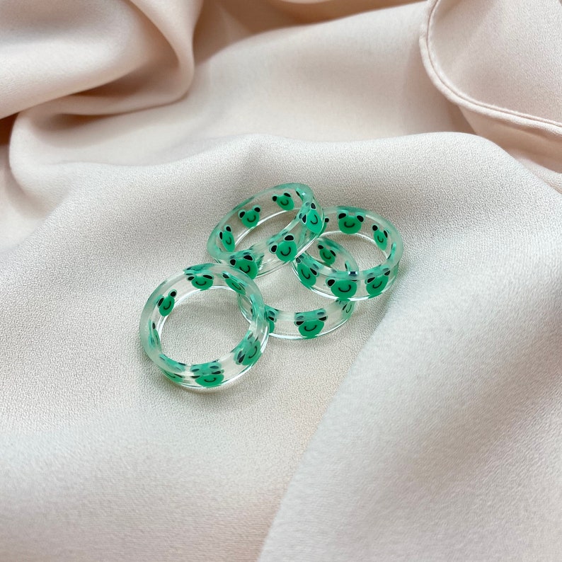 Resin Frog Rings - Cute Couple/friendship Rings, Statement Rings ...