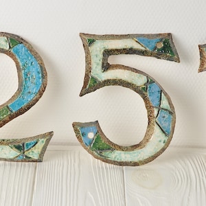 Ceramic House Numbers / Clay House Numbers / Large Rustic Ceramic ...