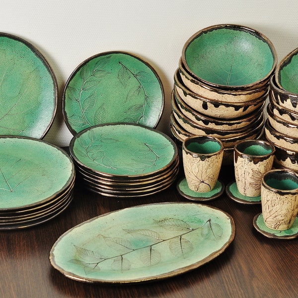 Turquoise Dinnerware - Etsy
