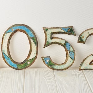 Ceramic House Numbers / Clay House Numbers / Large Rustic Ceramic ...