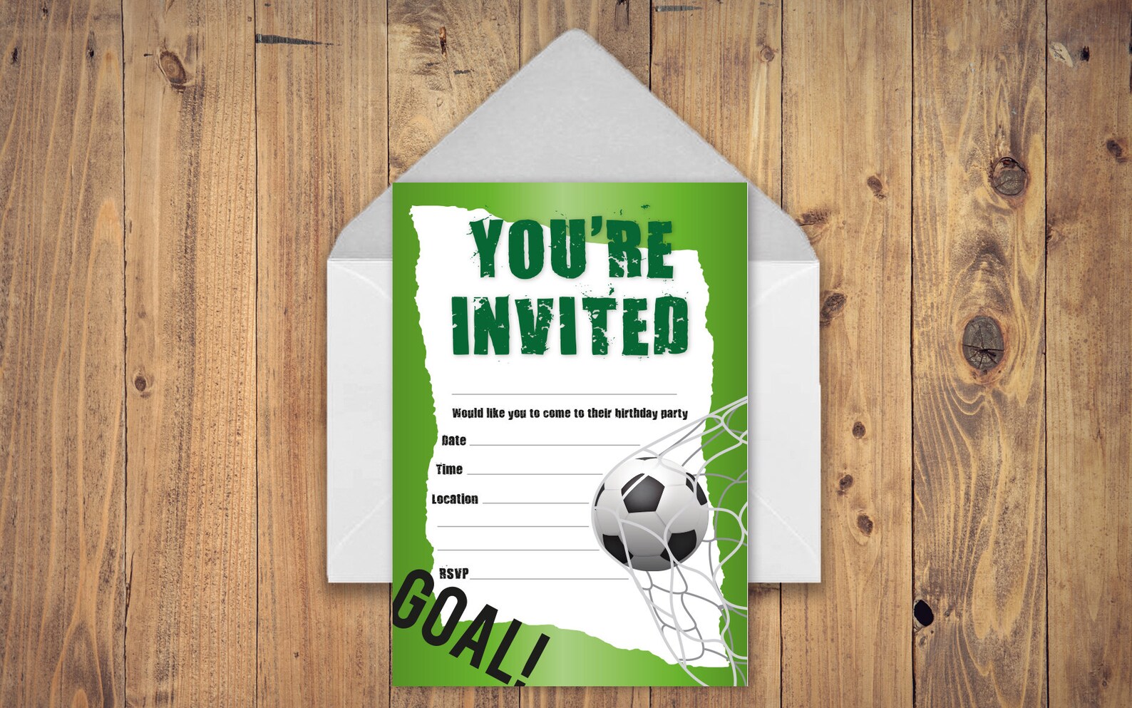 Football Boys Birthday Party Invitations Invites Children Kids Unisex ...