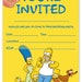 The Simpsons Invitations Simpson Party Invites Children Birthday Kids ...