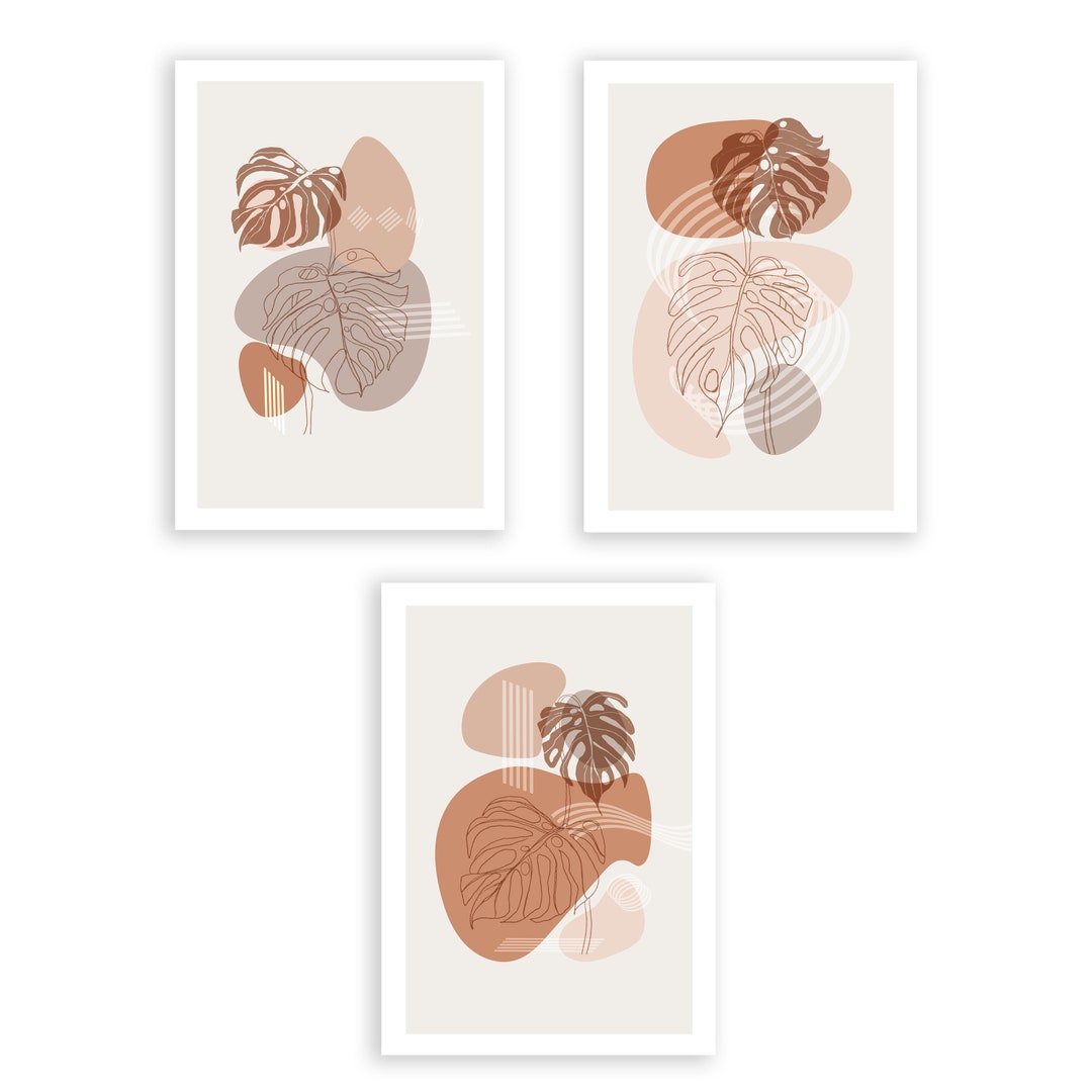 Boho Set of 3 Prints All Sizes Poster Wall Art Modern Bedroom - Etsy
