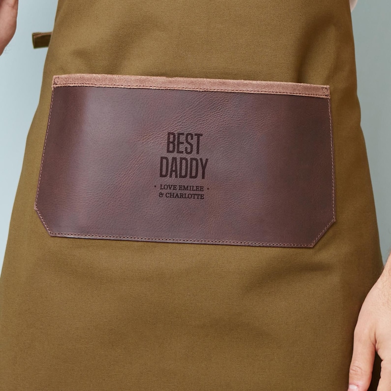 Personalised Leather & Canvas BBQ Apron Gift for Him - Etsy