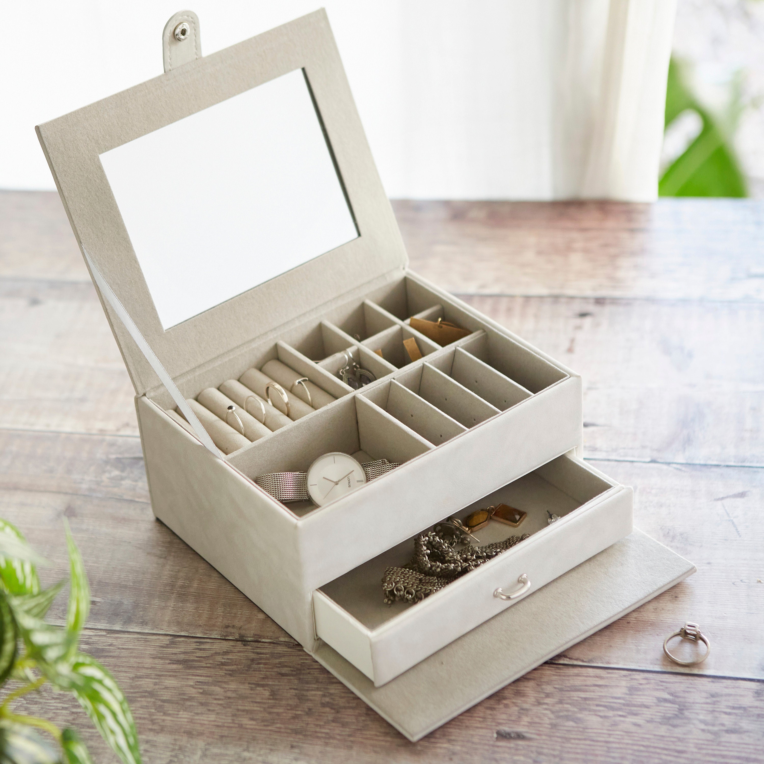 Personalised Two Tiered Large Jewellery Box With Drawer - Etsy UK