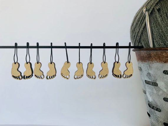 Knitting Sewing & Fiber Foot Print Stitch Markers KNITTING CROCHET etna ...