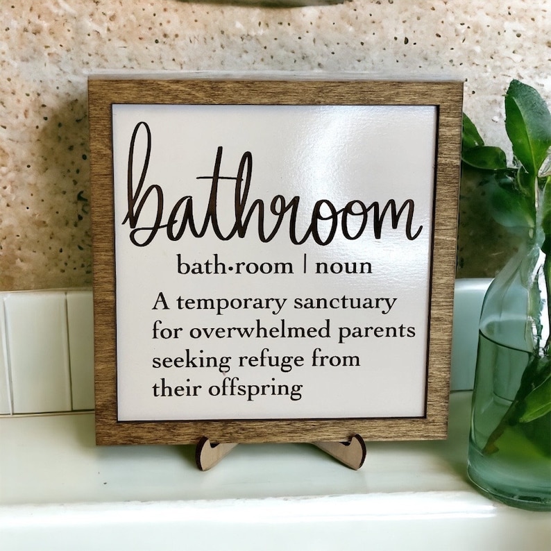 Bathroom Sign, Funny Bathroom Sign, Bathroom Definition Sign, Bathroom ...
