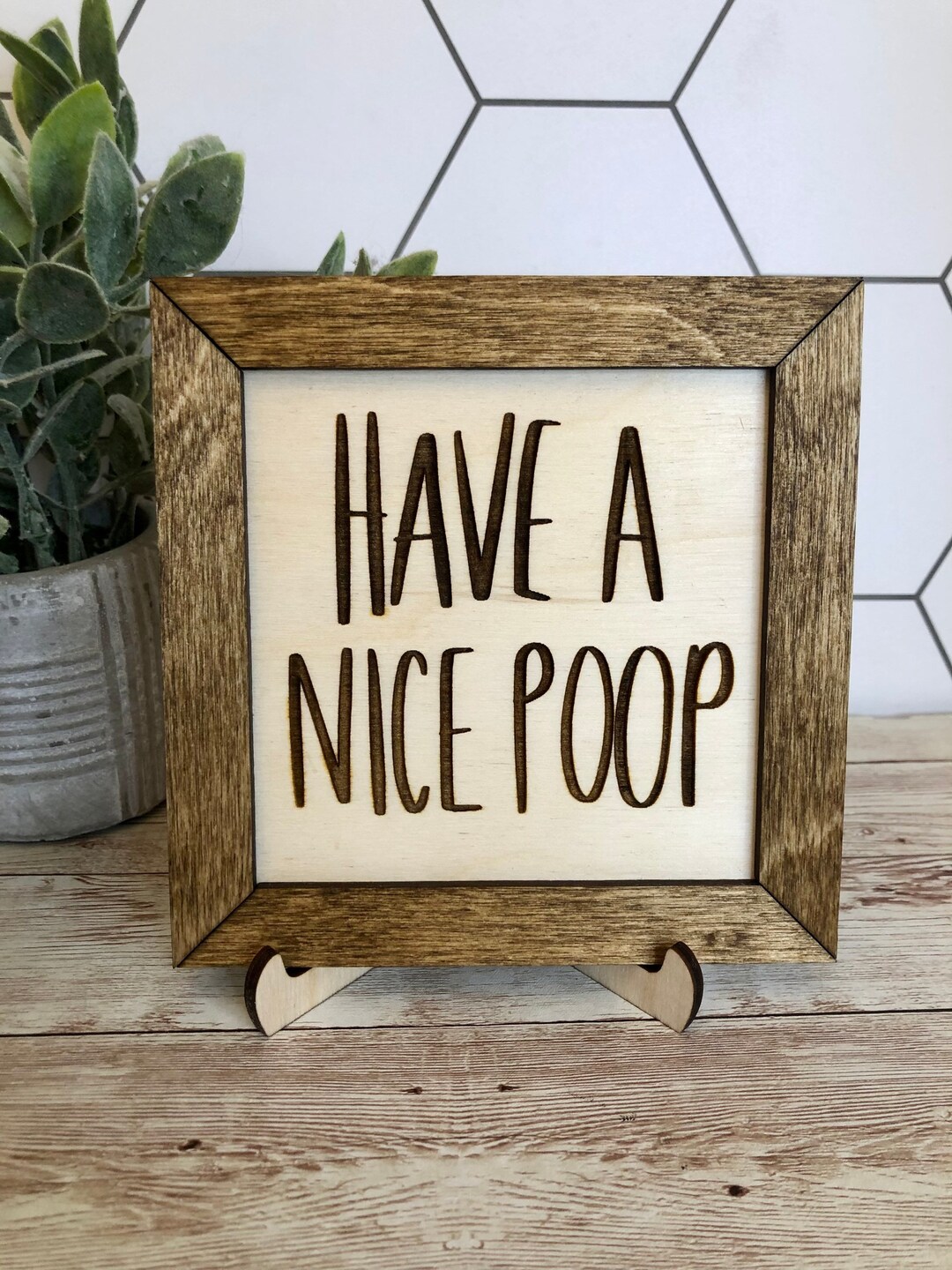 Have a Nice Poop Sign Bathroom Sign Mini Bathroom Sign - Etsy