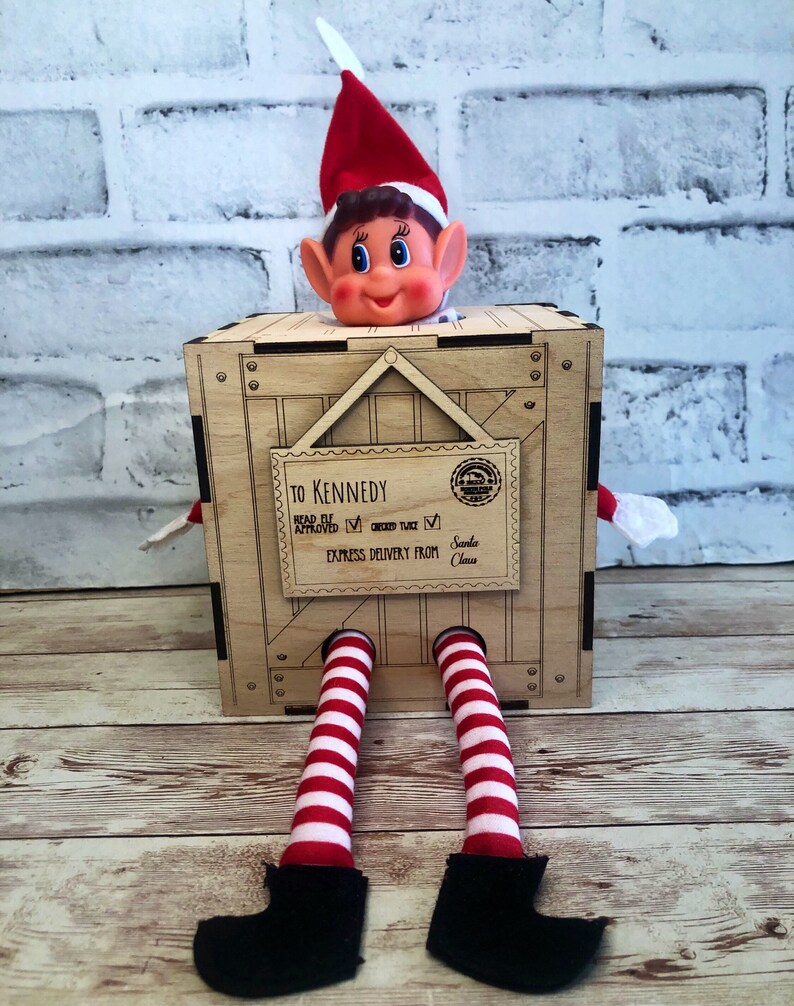Elf Arrival Box, Elf Shipping Box, Elf Box, Elf Arrival Crate, Elf Prop ...