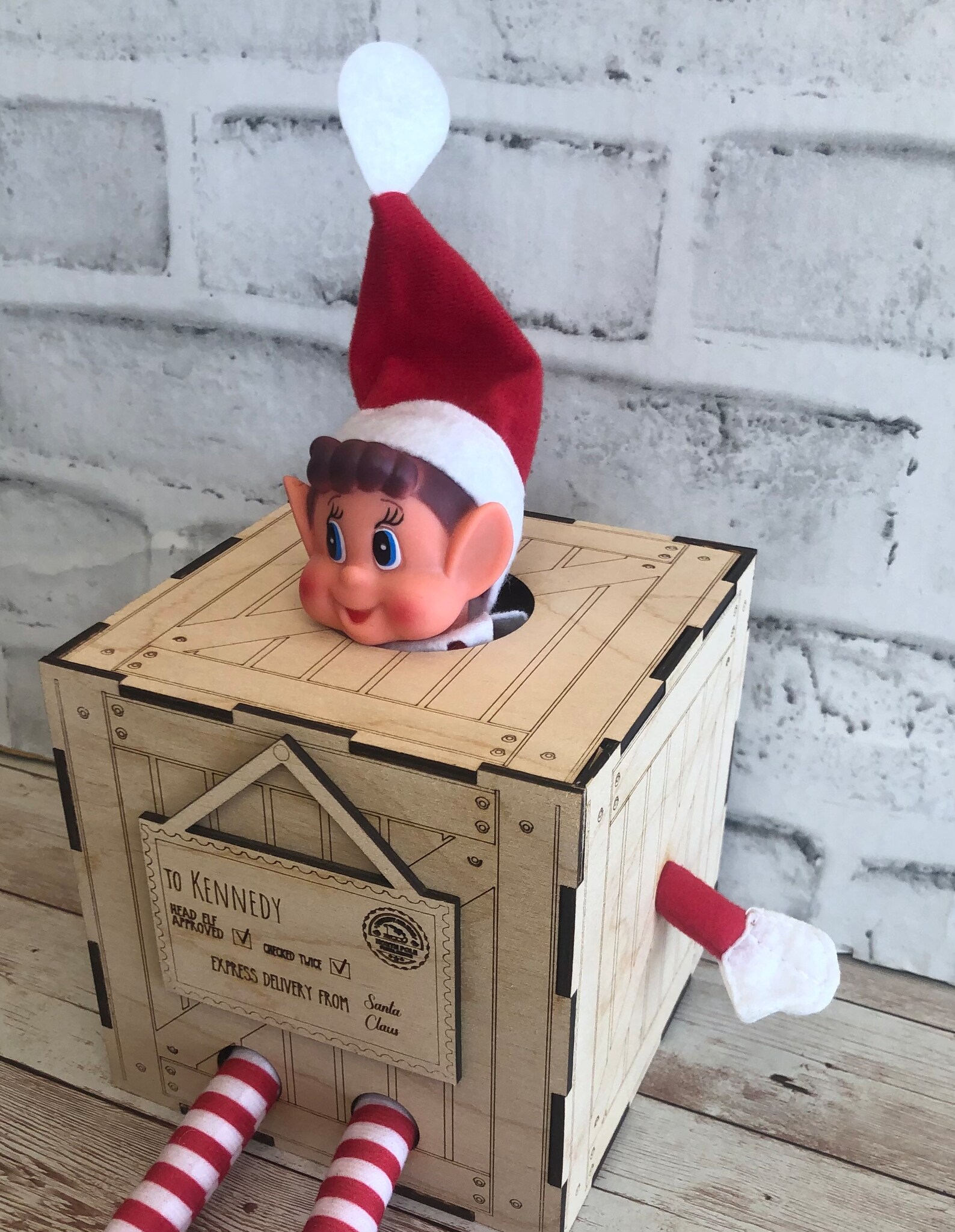 Elf Arrival Box, Elf Shipping Box, Elf Box, Elf Arrival Crate, Elf Prop ...