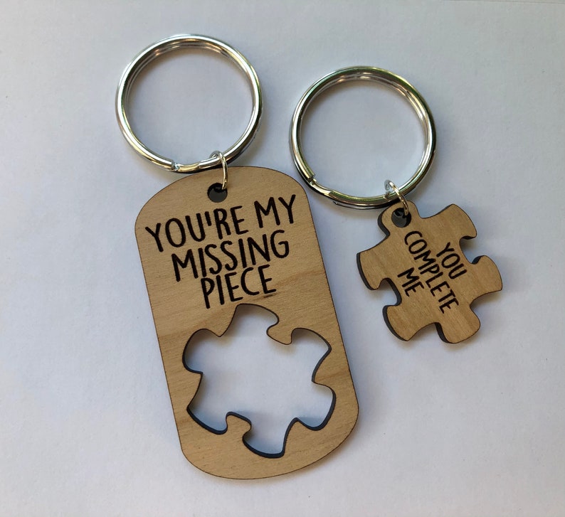 Puzzle Piece Keychain Couples Keychains Your My Missing - Etsy