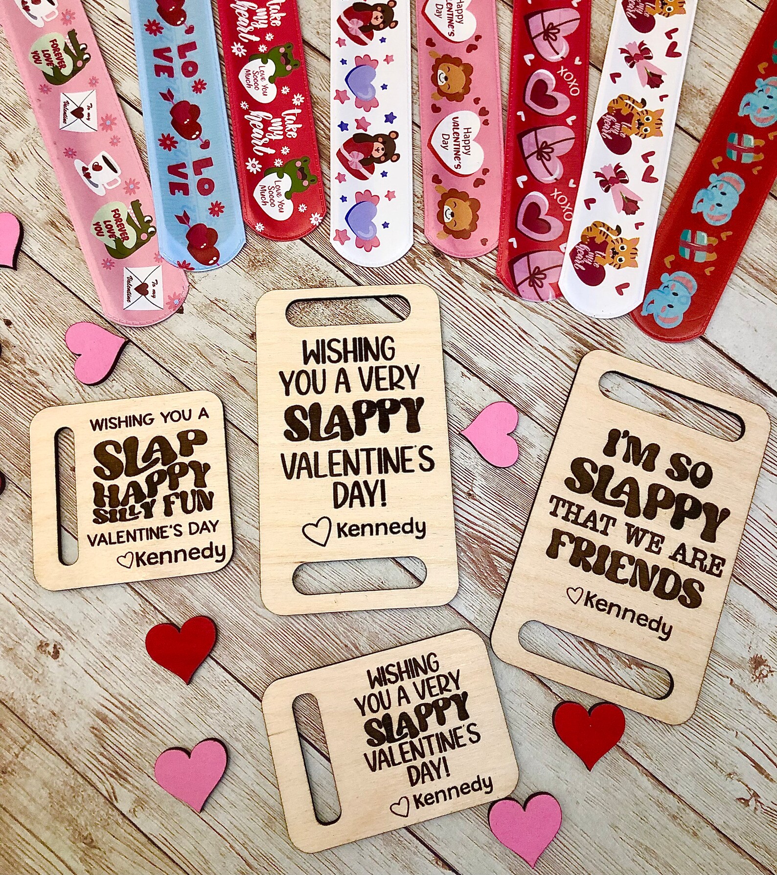 Slap Bracelet Valentine Kids Valentines Childrens - Etsy