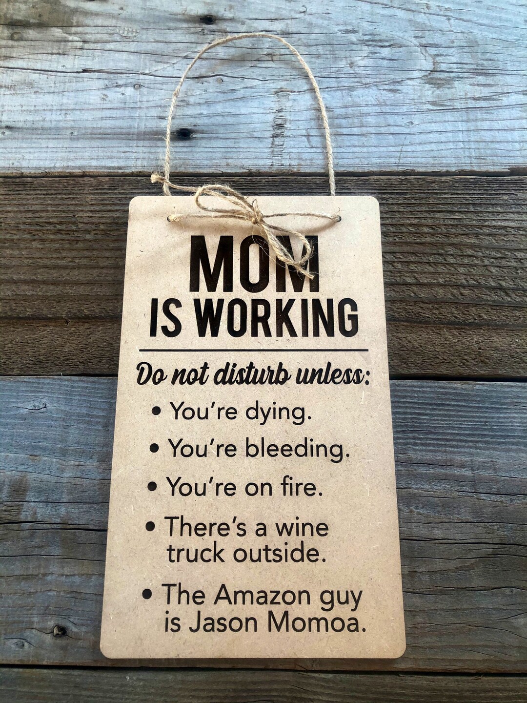 Mom is Working Sign Do Not Disturb Sign Moms Office Sign - Etsy